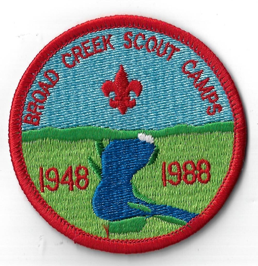 1948-1988 Broad Creek Scout Camps RED BSA Patch [QR909] | eBay