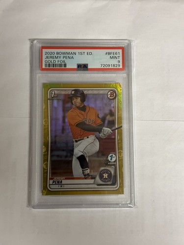 2020 BOWMAN 1ST ED. JEREMY PENA GOLD FOIL PSA 9 | eBay