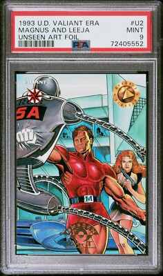 1993 UPPER DECK VALIANT ERA UNSEEN ART FOIL #U2 Magnus & Leeja PSA9 Top ...