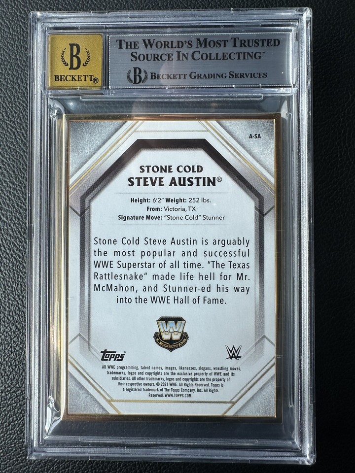 2021 Topps Transcendent WWE Stone Cold Steve Austin Auto /15 SSP WWF ...