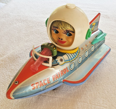 VINTAGE TIN SPACE TOY - SPACE PATROL by MODERN TOYS (MASUDAYA ...