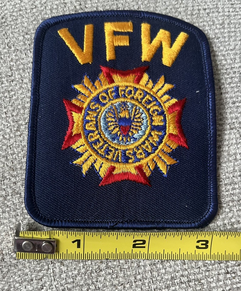 Vintage VFW Blue Embroidered Rectangular Patch | eBay