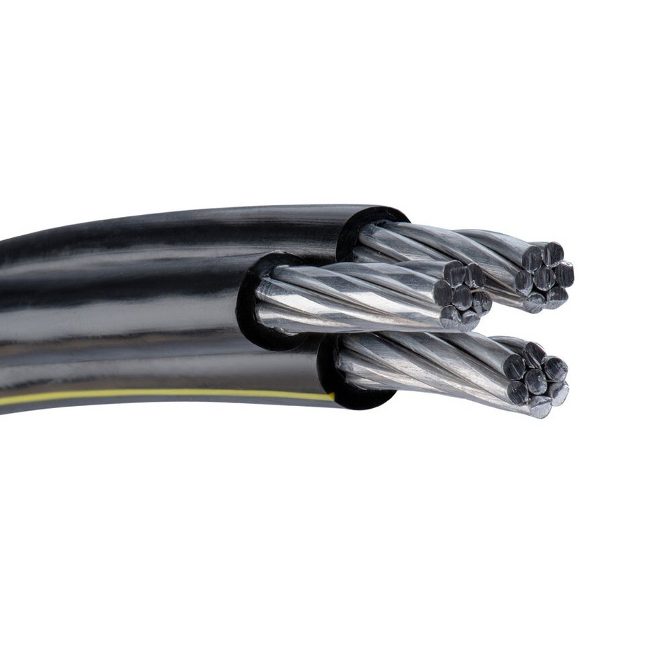 100' Erskine 6-6-6 Triplex Aluminum URD Direct Burial Cable (70 Amp ...