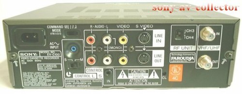 Sony EV-C100 Hi8 Video8 8mm Video 8 Player Recorder HiFi Stereo VCR ...