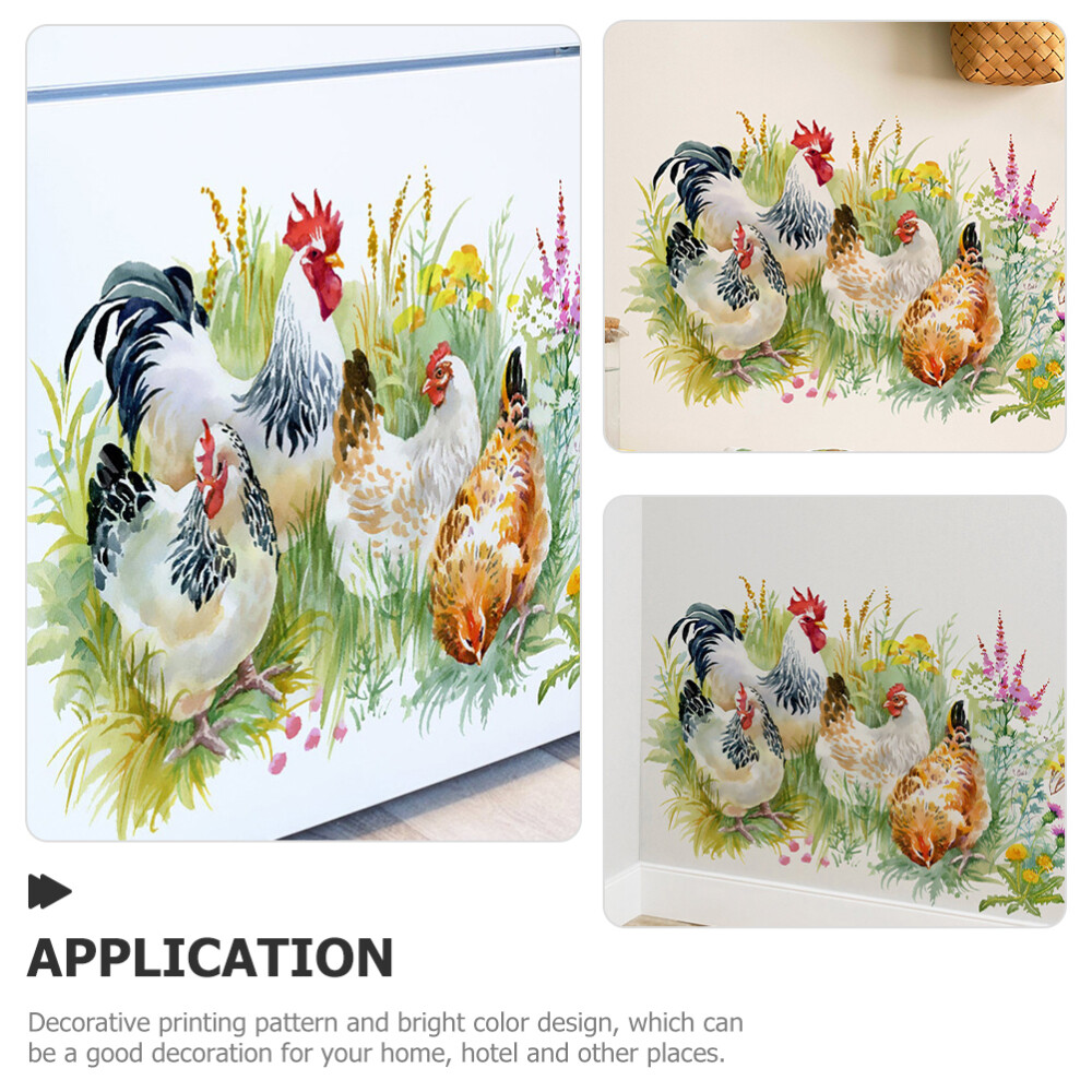 Pvc Rooster Wall Sticker Decal Decor Room Decorative Stickers for ...