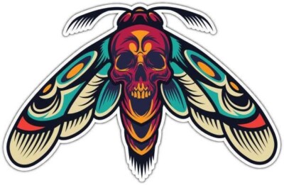 Wasp Skull Hornet Bee Insect Bug Car Bumper Window Sticker Decal 5"X4 ...