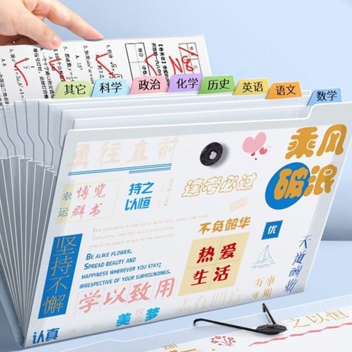 Waterproof A4 File Folder Large Capacity Document Bag Cartoon Portfolio ...