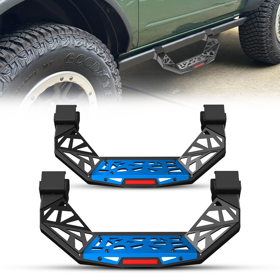 4PCS Drop Side Steps for 2021-2025 Ford Bronco Add On to Rock Rail ...