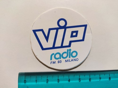 Adhesive Vip Radio Milano Sticker Autocollant Kleber 80s Vintage Mens ...