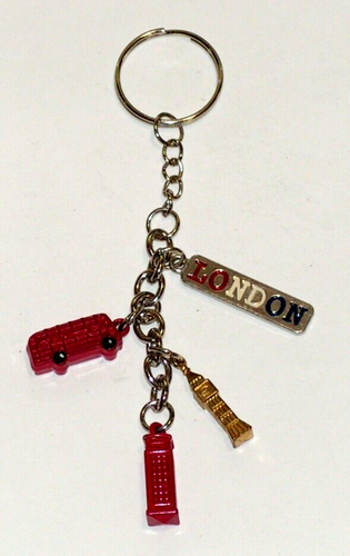 London England UK Keychain Charms Key Ring Big Ben Double Decker Bus ...
