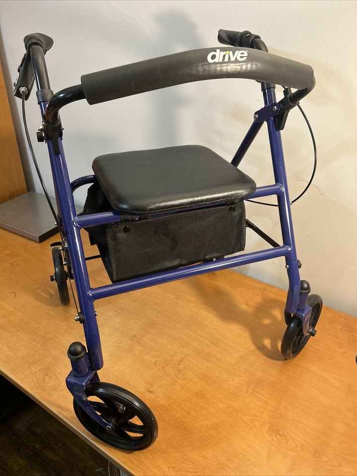 Rollator Walker Drive Medical 4-Wheel With Seat & Removable Back ...