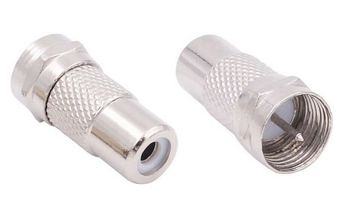 RCA Female Jack to F-Type Male Plug Coax Coaxial Adapter Radio ...