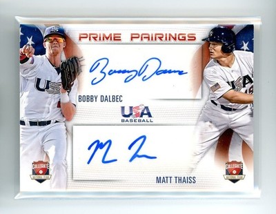 Bobby Dalbec Matt Thaiss Dual RC Auto 2015 Stars & Stripes Prime ...