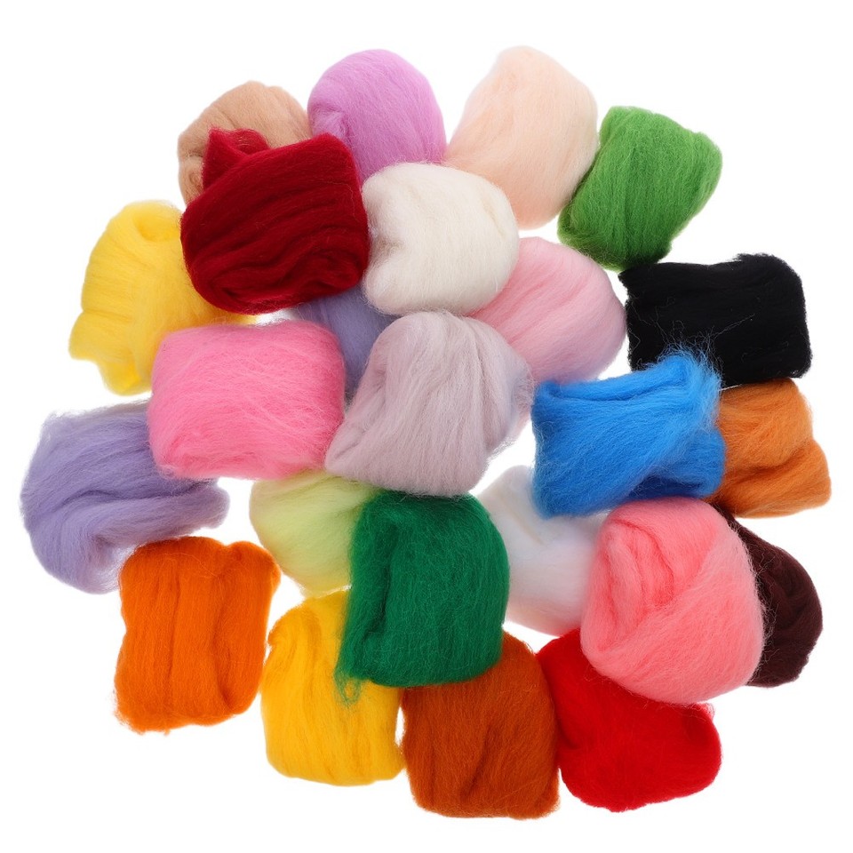 Assorted Color Wool Roving for Needle Felting Soft Wool Supplies | eBay ...