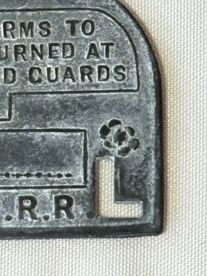 1879 Union Pacific Railroad Metal Property Tag - FIREARMS RETURNED RR ...