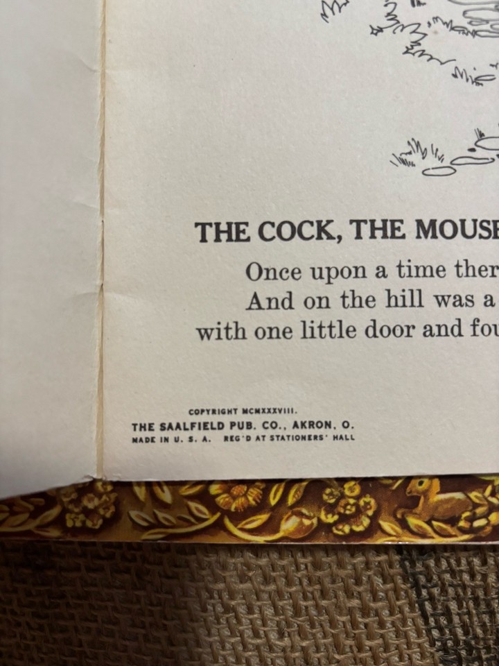1942 The Little Red Hen Golden Book + Extra Book, The Cock, The Mouse ...
