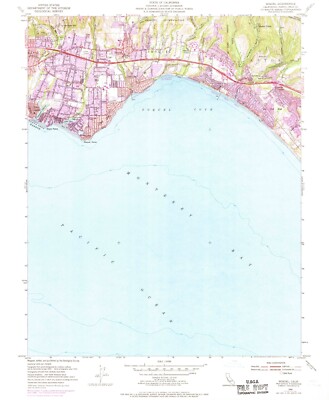 Soquel, CA, Topographic Map, 1954, USGS – Premium Matte Print ...