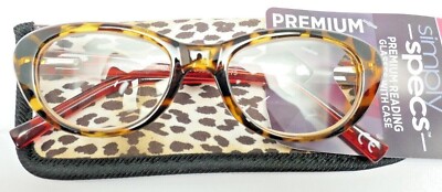 Foster Grant Simply Specs CORA RED Premium Reading Glasses 50/17-138 ...