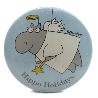 Sandra Boynton Pin Button Hippo Holidays | eBay