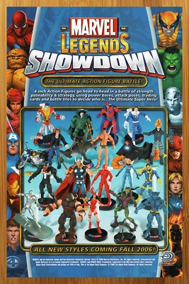 2006 Marvel Legends Showdown Action Figure Game Print Ad/Poster Toy ...