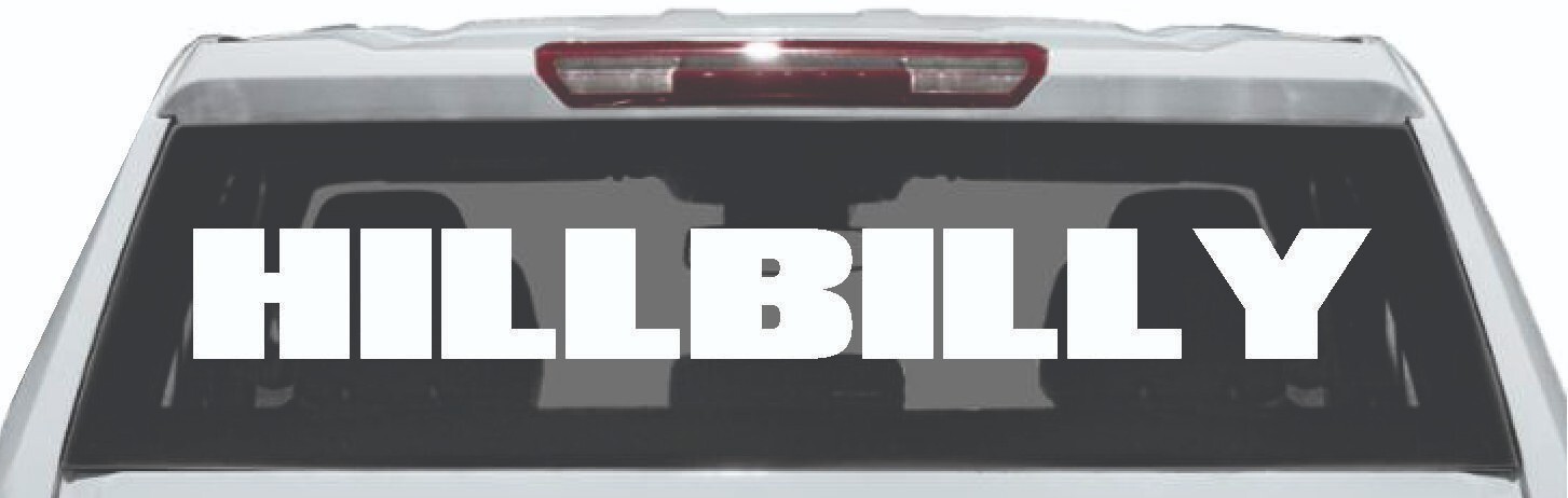 Hillbilly Windshield Decal Sticker Country Diesel Truck 6.6L Redneck ...