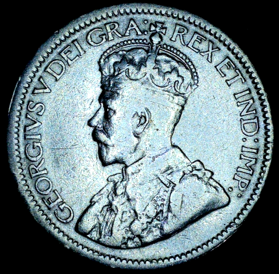 1931 Canadian 80% Silver 10 Cents King George V Circulated Canada Dime ...
