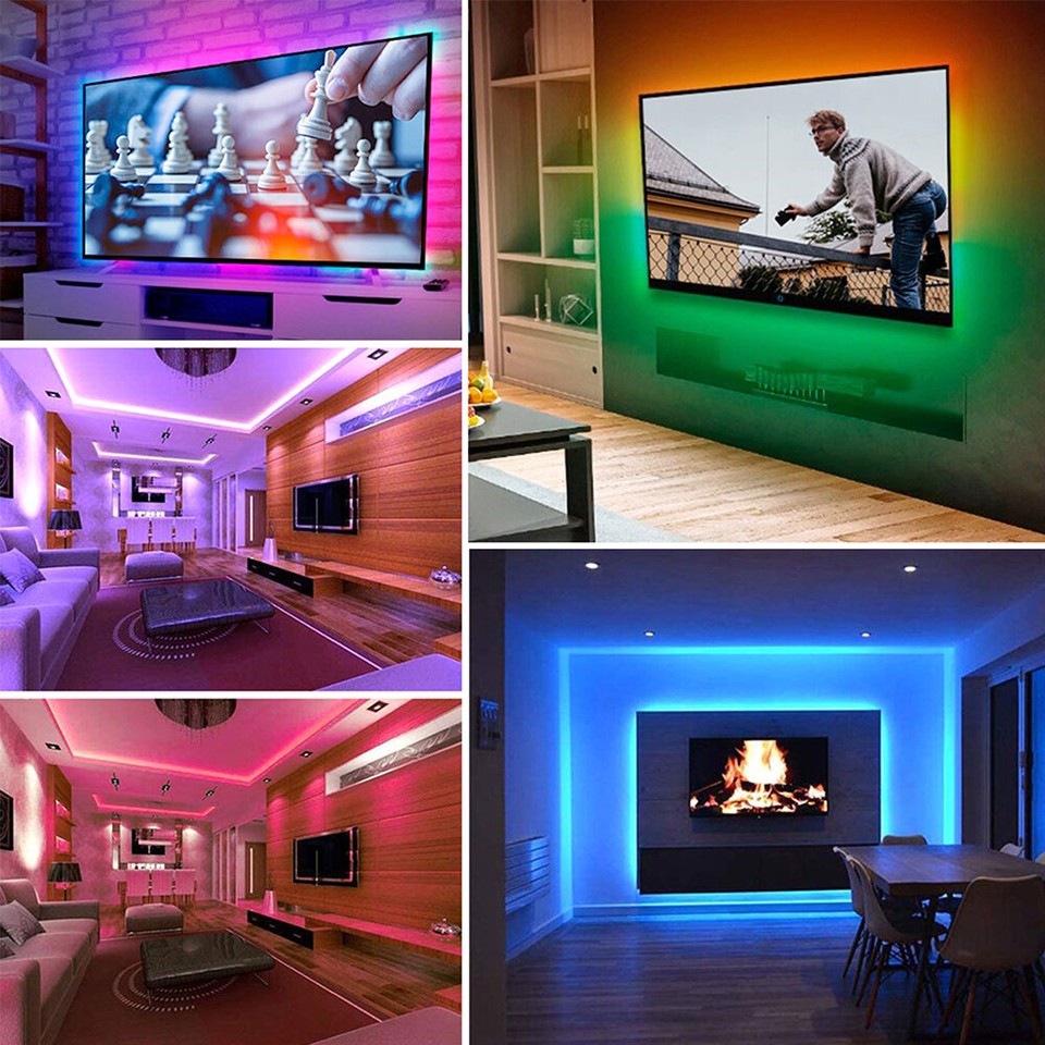 USB Powered RGB LED Strip Light Backlight for LCD TV PC Computer Case ...