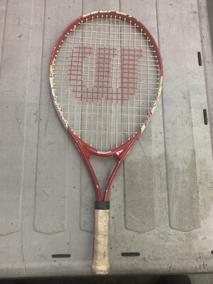 Wilson Titanium US Open 23 Tennis Racquet red/yellow 3 5/8 Grip SF | eBay