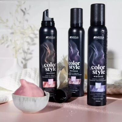 INDOLA COLOUR STYLE MOUSSE FOR ALL HAIR TYPES - TEMPORARY HAIR COLOUR ...