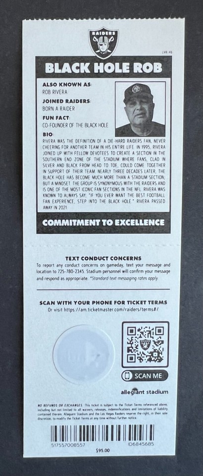 2024 Atlanta Falcons vs Las Vegas Raiders Ticket Stub 12/16/24 - Mint ...