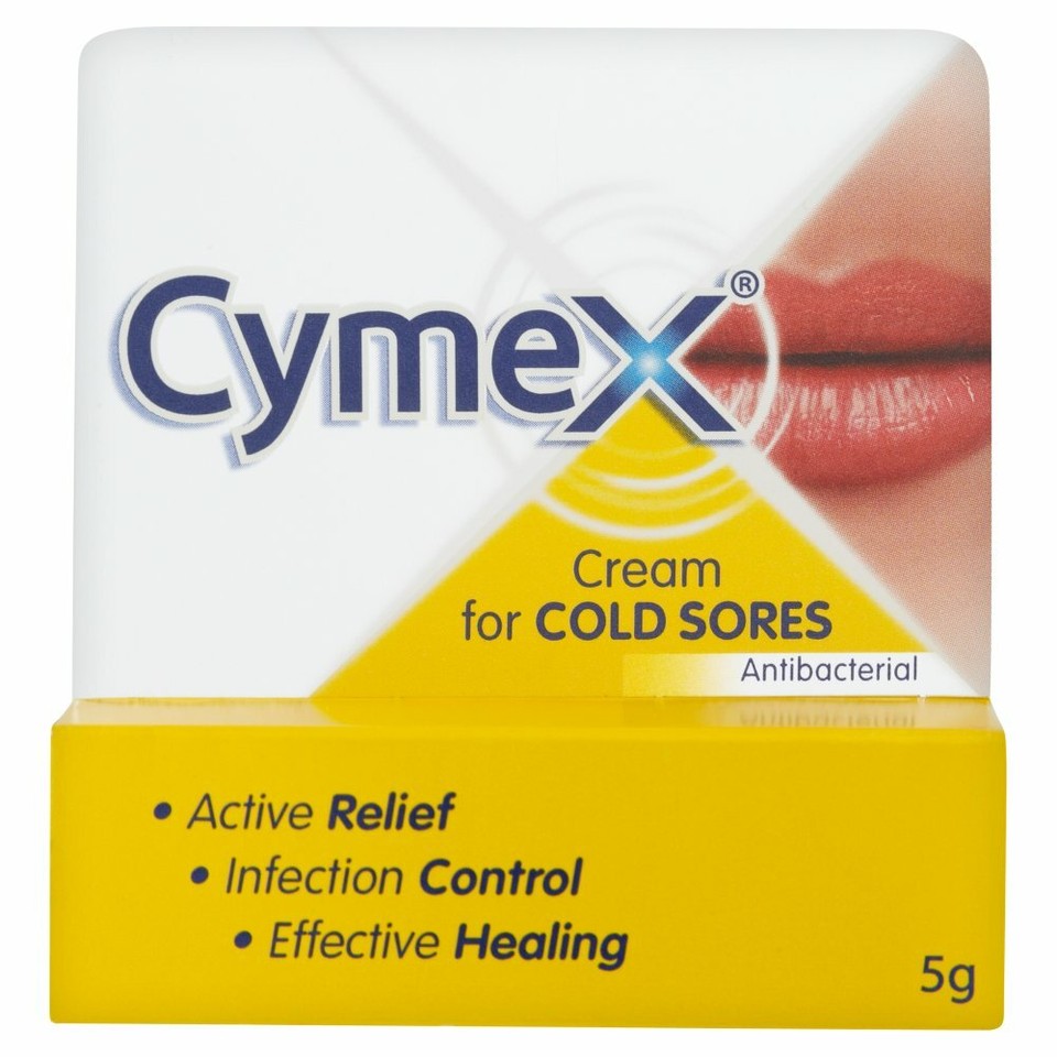Cymex Cream For Cold Sores & Dry Cracked Lips 5G, Pack of 2 ...