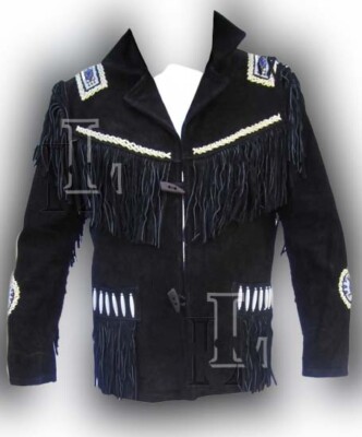 Handmade Men's Western Cowboy Royal Blue Color Pure Leather Jacket ...