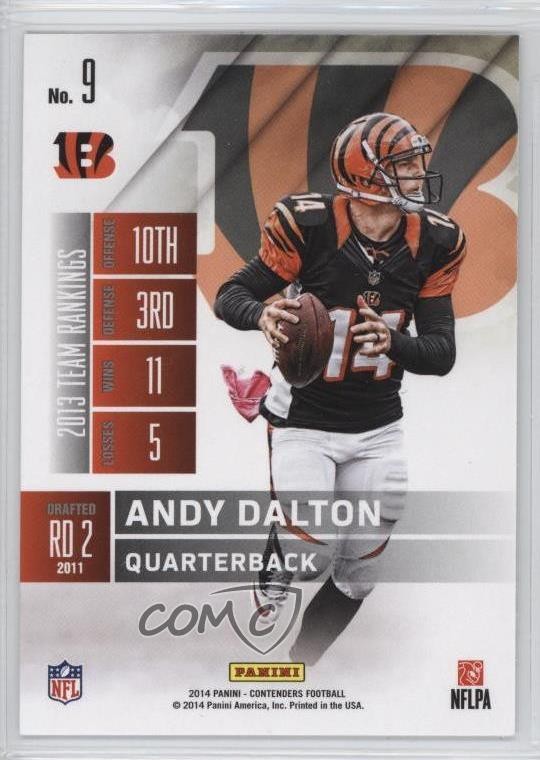 2014 Panini Contenders Andy Dalton #9 1u6 | eBay UK
