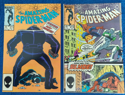 AMAZING SPIDER-MAN #271, 272. 1985 MARVEL. CRUSHER HOGAN! SLIDE! 9.2 ...
