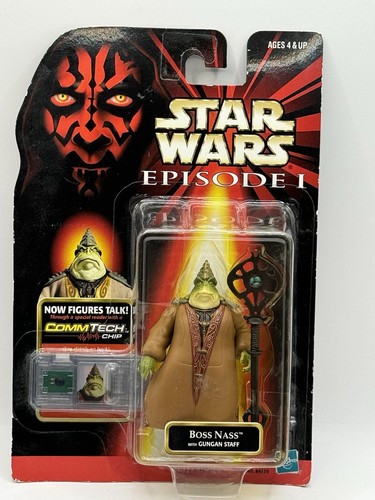 Star Wars Episode 1 Boss Nass Gungan Staff Action Figure Disney Hasbro ...