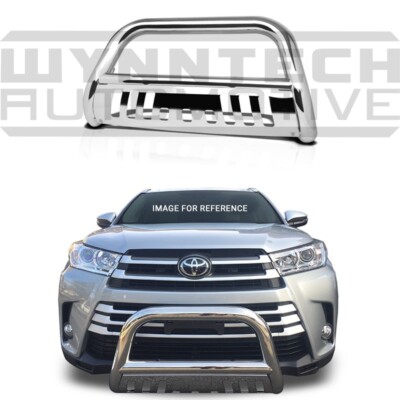 T-304 STAINLESS STEEL Bull Bar Bumper Grille Guard for 2014-19 Toyota ...