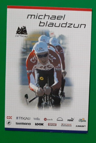 CYCLISME carte cycliste MICHAEL BLAUDZUN équipe CSC TISCALI 2002 | eBay
