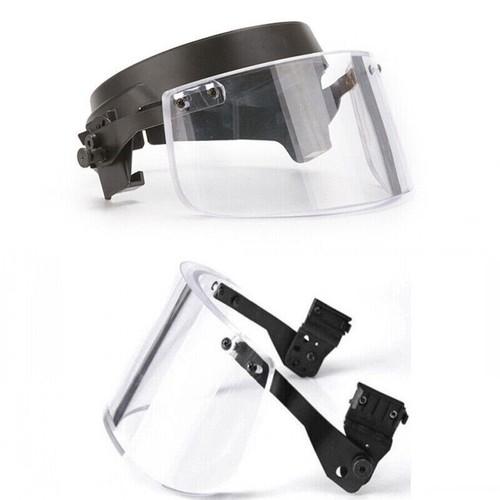 NIJ IIIA Ballistic Face Shield Military Bulletproof Visor For Tactical ...