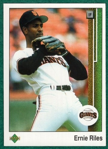 Ernie Riles - 1989 Upper Deck #497 - San Francisco Giants Baseball Card ...