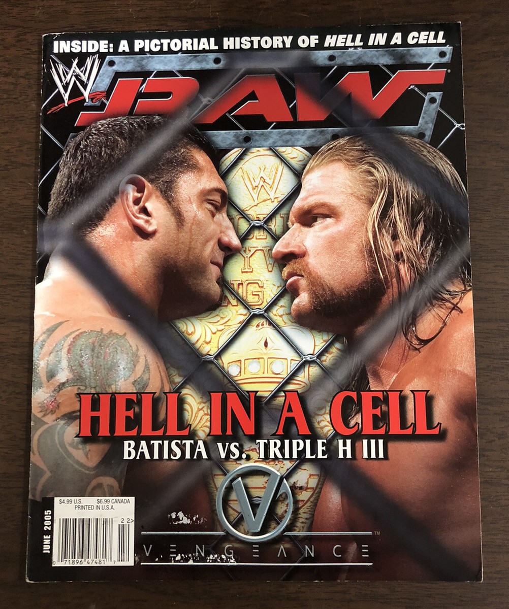 Batista Vs Triple H WWE Raw Magazine June 2005 Batista Vs. Triple H
