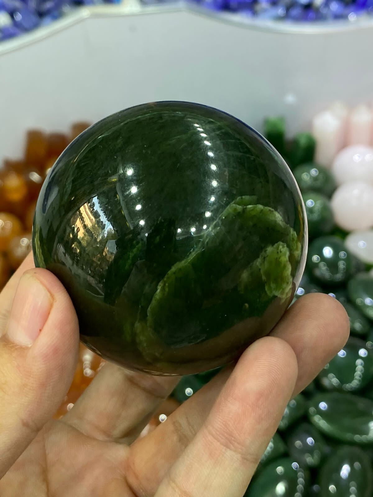 Nephrite Jade Sphere Healing Crystal Stone Ball Best Quality | eBay