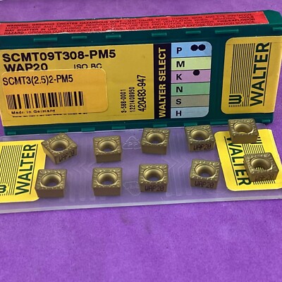 10pc WALTER SCMT 09T308-PM5 SCMT3(2.5)2-PM5 Carbide Inserts WAP20🎯 ...