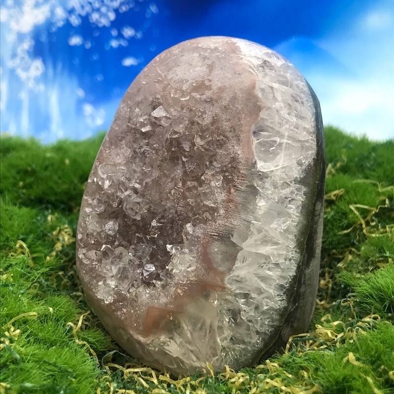 190G Rare Amethyst Geode Crystal Specimen Freeform Energy Healing Reiki ...