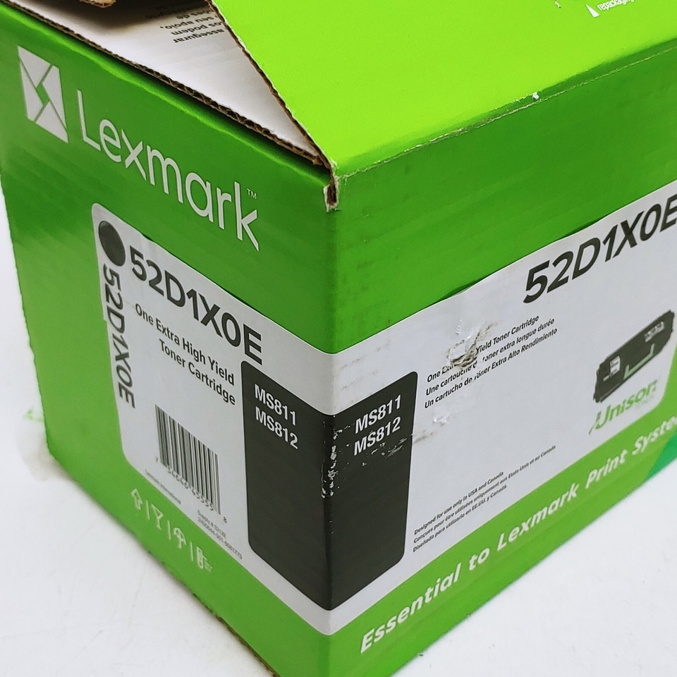 open foil GENUINE Lexmark 52D1X0E Black Extra High Yield Toner ...