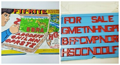Vintage Fit-Rite Spelling Puzzle w/ Letters American Toy & Furniture ...