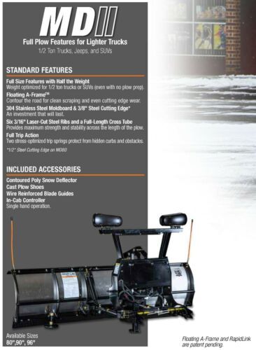 SnowDogg/Buyers Products MD80II, 8' SS SNOWPLOW | eBay