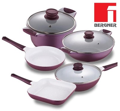 Bergner Ceramic Frying Pan 28/26cm High Temperature Non-Stick Grilling ...