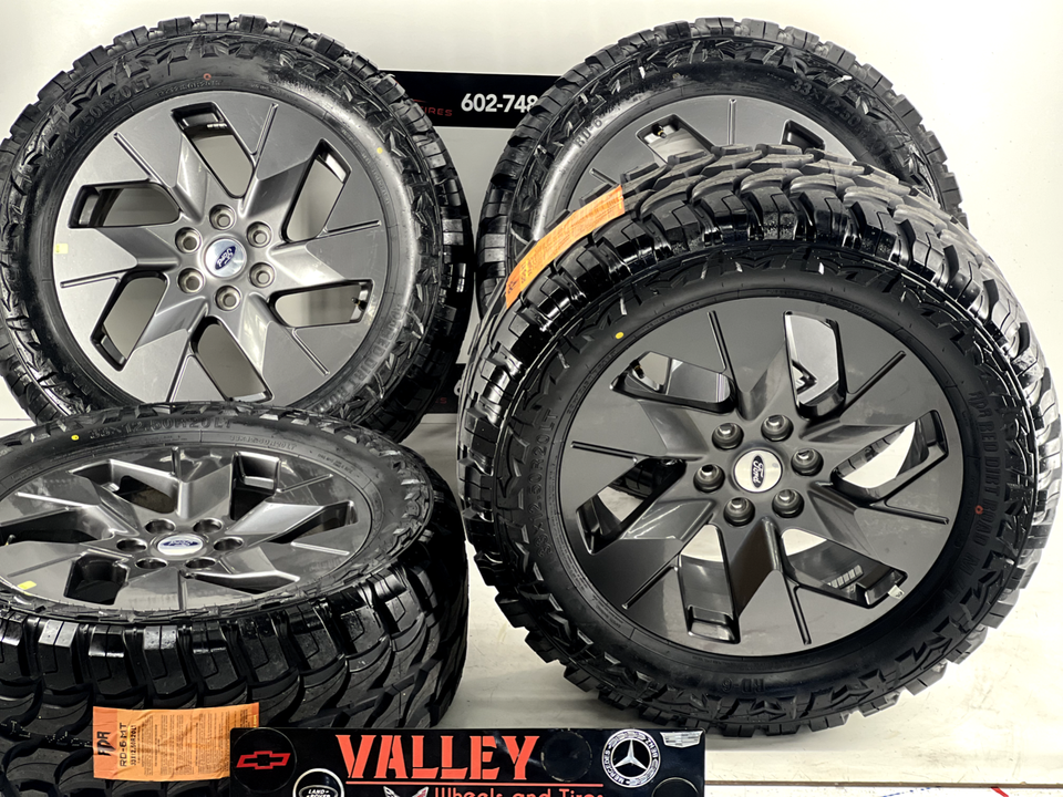 20" FORD F150 FX4 SET 4 04-25 BLACK FACTORY OEM WHEELS RIMS TIRES ...
