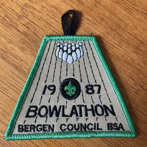 1987 Bowlathon Bergen Council NJ BSA Patch Boy Scouts of America Vintage | eBay