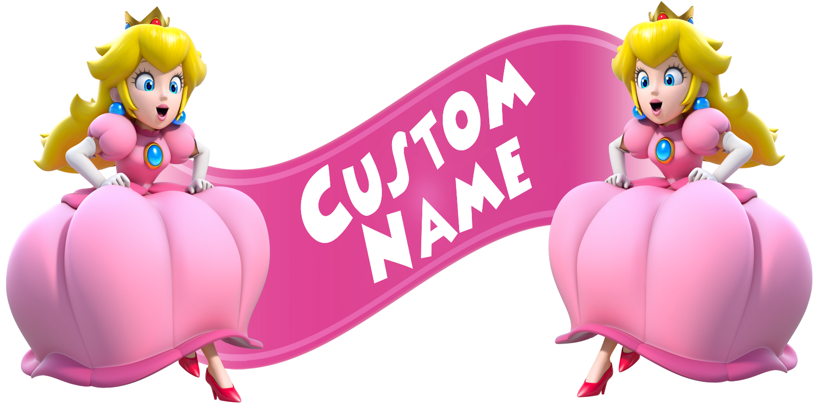 Princess Peach Banner Wall Decal (Inspired) | eBay